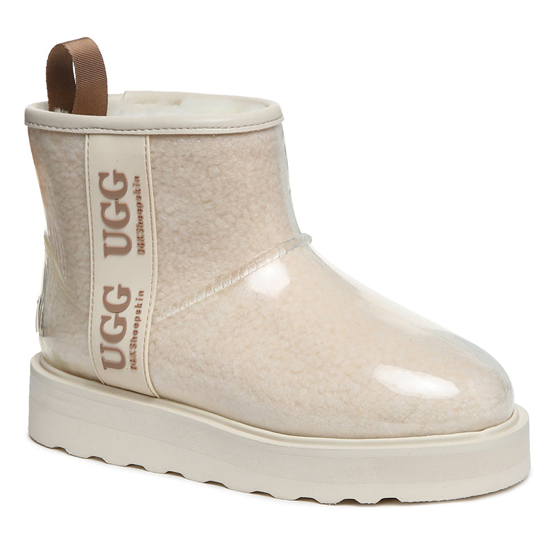 Platinum Coated Rain Ugg Boots | 3-in-1 Long Winter Coat