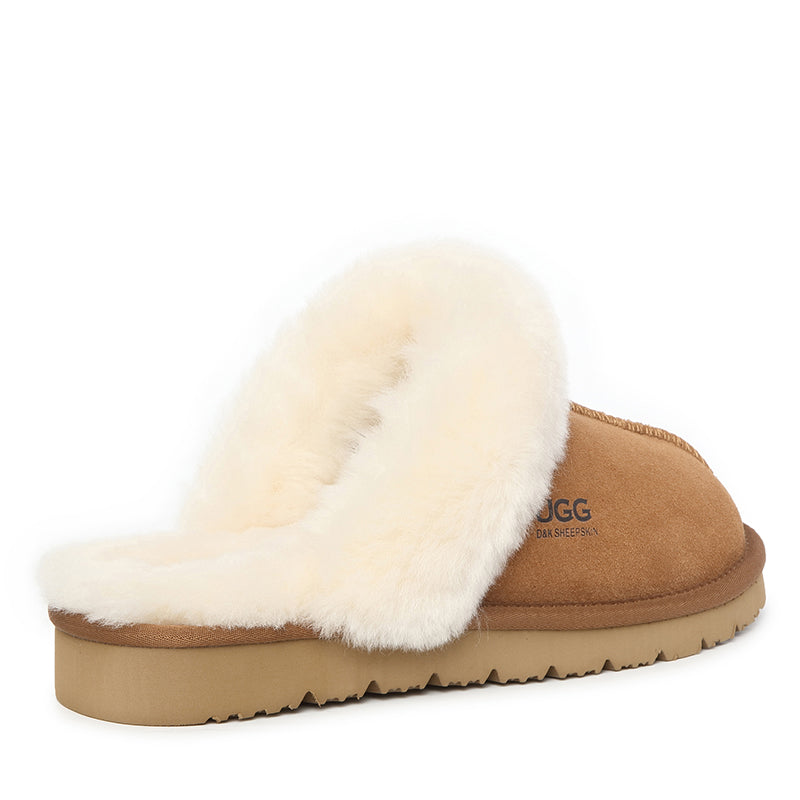 Platinum Dali Scuff Uggs | Wool-Lined Indoor Slippers